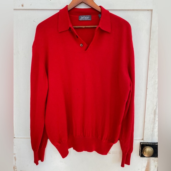 Lord & Taylor | Sweaters | Vintage Lordtaylor Wool Made In Italy Red ...